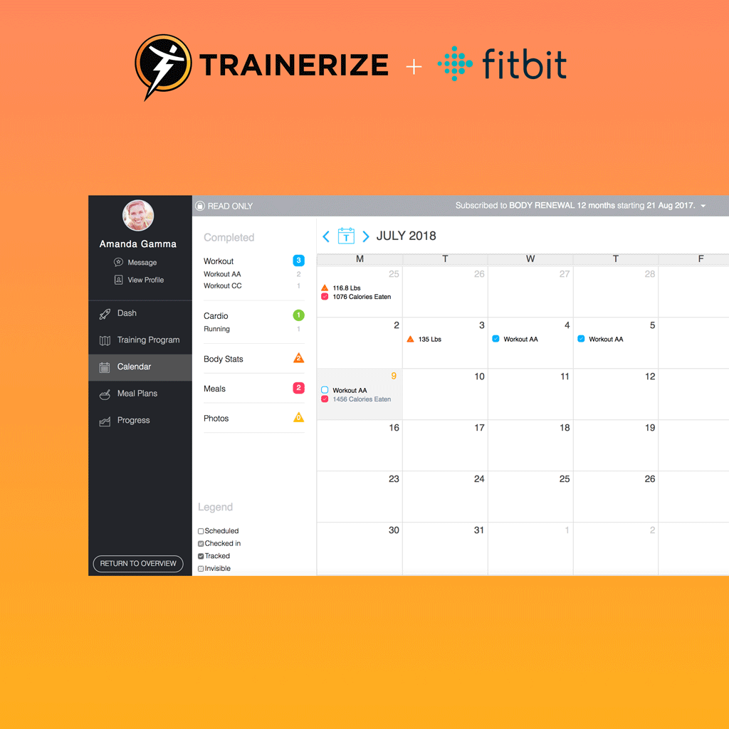 Fitbit Integration for Trainerize Now with Full Meal Details • Fitness ...