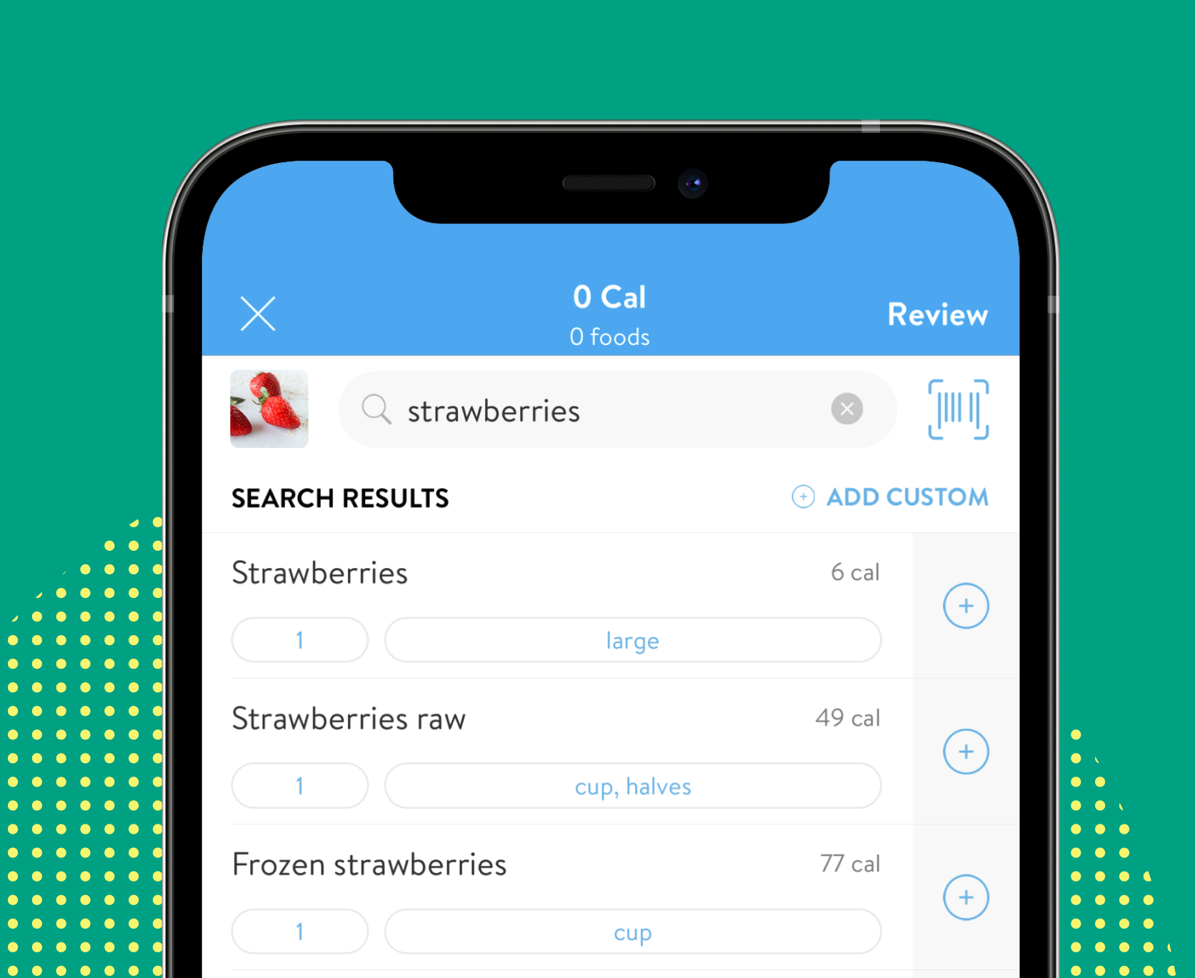 Meal tracker search page • Fitness Business Blog